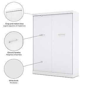 Bestar Nebula 65W Queen Murphy Bed in White