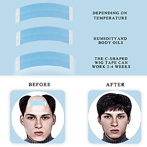 36pcs Wig Tape for Lace Wigs Double Sided Waterproof Lace Wigs Adhesive, Tape Strips for Lace Front Wig Toupee, Hairpiece Wig Tape Hair Wig Tape for Hair Extension with Hair Wax Stick Edge Control Wax