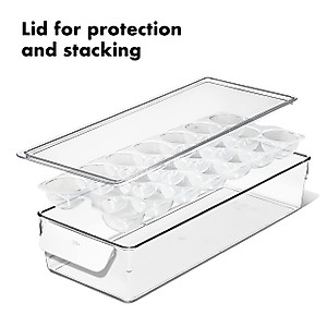 OXO Good Grips Fridge Egg Holder with Removable Tray and Lid