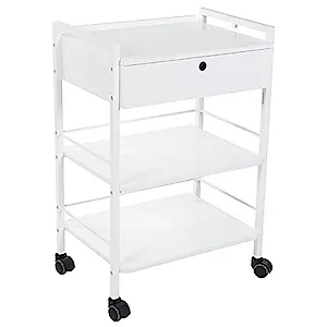 Pro Medical Dental Mobile Utility Cabinet & Cart with Steel Frame and One Drawer