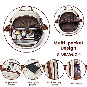 Love Deliver Leather Purse Backpack for Women Fashion Designer Ladies Shoulder Bags Travel Backpack With Wristlets