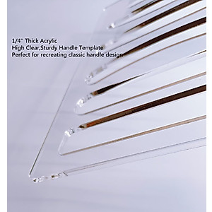 Charcuterie Board Handle Template,Acrylic Router Template,6 in 1 Grab Handle Router Template,Woodworking Router Template (11.75x7.75)