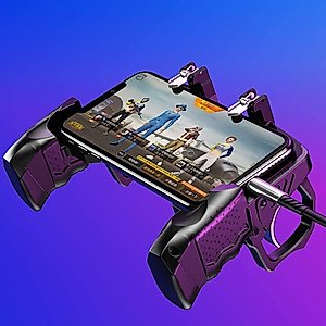 Mobile Game Controller L1R1 Triggers [ 2 Finger ], FPS or Battle Royale Controller Gaming Grip Joystick Gamepad, Shoot Aim Keys for 4.7-6.5" Android/iOS Phone