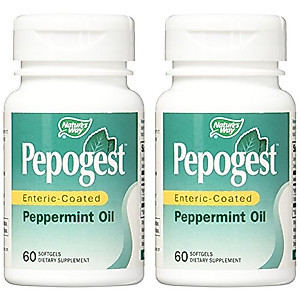 Nature's Way Pepogest Enteric-Coated Peppermint Oil, Gastrointestinal Comfort, 60 Count (Pack of 2)