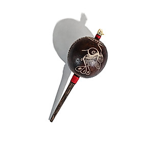 Peruvian Amazon Gourd Rattle - Hummingbird/Condor - Large Size - Sold Individually