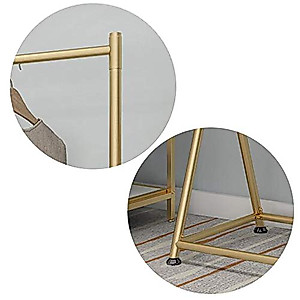 Floorstanding Fashion Garment Rail,Iron Hanging Carboot Display Rail,Modern Durable/Golden / 150×160×40cm