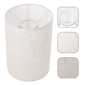 MAGICLULU 1Pcs Linen Lampshade Cylinder Linen Fabric Lamp Shade Natural Linen Lamp Shades for Table Lamp Wall Floor Light