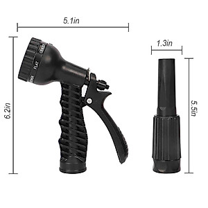 BOSNELL Garden Hose 50 Foot Flexible Metal Water Hose with 2 Nozzles Metal Hose, Super Tough & Flexible Lightweight, Heavy Duty, Tangle Free & Kink Free Cool to Touch, Outdoor Yard Hose