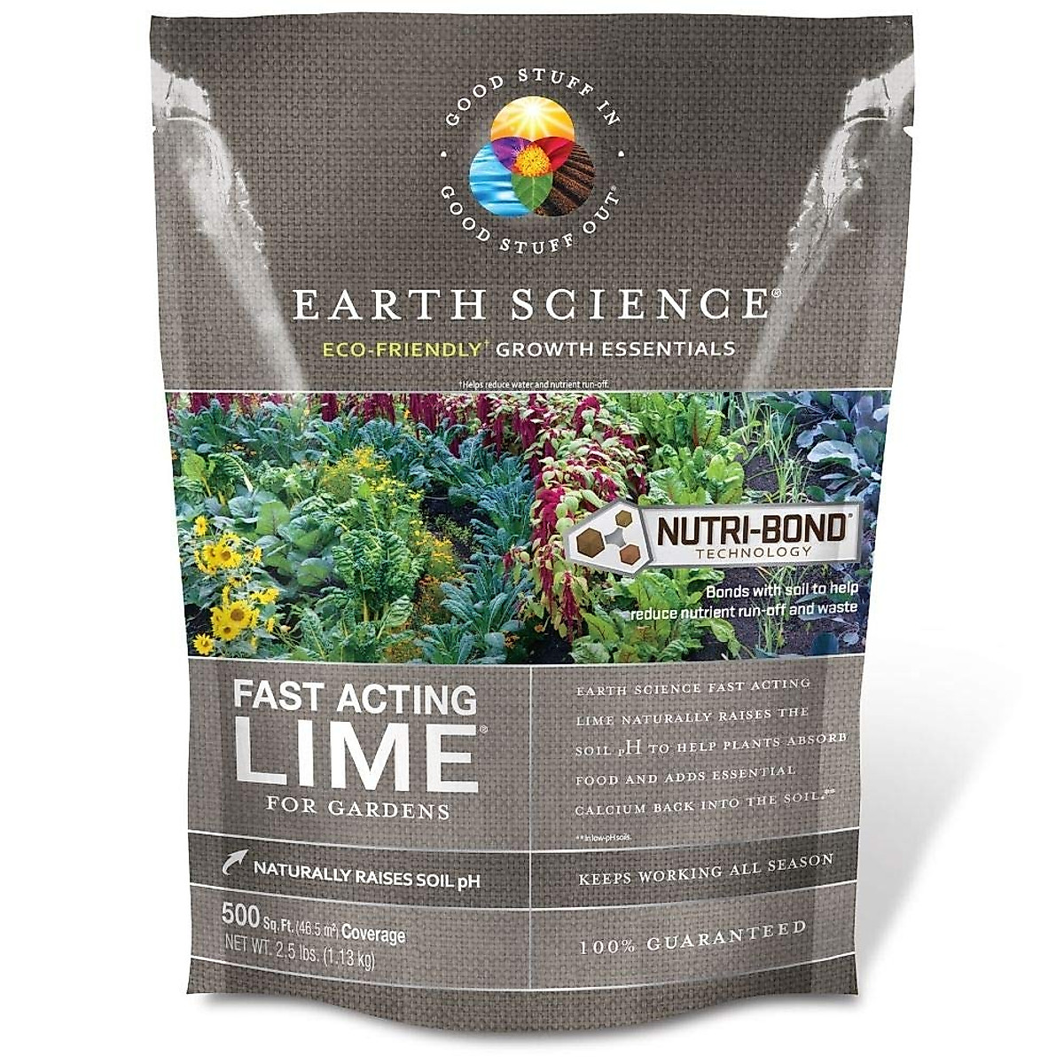 Earth Science Fast Acting Lime - Instantly Raise pH of Soil & Reduce Nutrient Runoff for Improved Growth & Color - Long Lasting Lawn Care with Calcium (2.5lb)