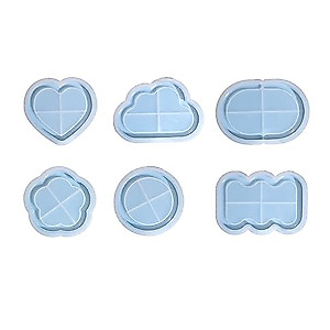 Cloud Heart Flower Shape Tray Molds with Edge Jewelry Tray Candle Holder Mold Plate Dish Container Resin Casting Mould Jewelry Storage Tray Silicone Mold DIY Craft Supplies Storage Container