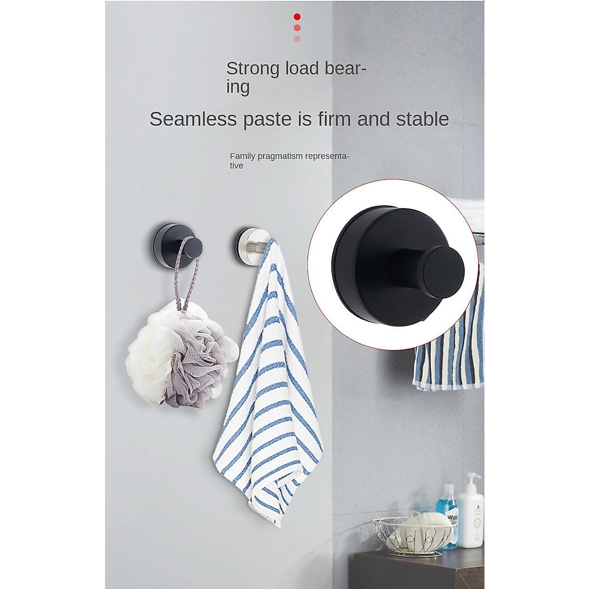 Swaise Shower Hooks, Luxehold No-Drill Hooks, Luxegrip No-Drill Hooks, Superhold No-Drill Hooks, Gold Shower Hooks, Hearthcove Hooks,Adhesive Hooks 304 Stainless Steel,Suction Cup Hooks (6Pack,Sliver)