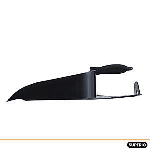 Superio Heavy Duty Plastic Step-on Dustpan with Comfort Grip Handle Black, Durable, Lightweight Multi Surface Dust Pan Easy Broom Sweeping, 10-inch Wide, 2-Pack