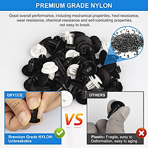 QIIYCCE-120PCS Car Clips,Plastic Rivets,6 Popular Sizes of Car Body Fixed Clip Bumpers,and Replacement Parts of Fenders are Applicable to Most Models