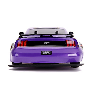 Jada Toys Big Time Muscle Drift 1:10 Scale RC, 2019 Ford Mustang - Wide Body, Black