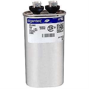 GE Genteq Oval Capacitor 20 uf MFD 370 Volt 27L1002BZ3 27L1002