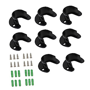 Zerodeko 16 Pcs Shower Rod Holder Shower Curtain Holders Curtain Rods Holders Closet Rod Holder Shower Rod Holders Rod End Supports Closet Rod End Supports Cloth Rod Holder Rod Socket Base