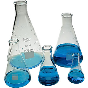LUERFLEX 4000ML 1GAL Erlenmeyer Flask Borosilicate Glass Pack of 1