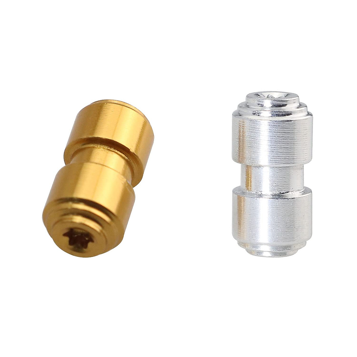 DGBRSM Thumb Studs 2pcs 0.390 x 0.197 x 0.197 Titanium Screws Replacement Thumb Studs Pocket Blade Screws for Benchmade 535 Bugout 2 Colors (White/Gold)