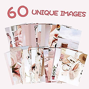 TALLSOCNE Wall Collage Kit Aesthetic Pictures, Pink Room Decor for Teen Girls, VSCO Posters for Bedroom, Dorm Photo Wall Art, Rosy Collage Prints Kits (60 Set 4x6 inch)