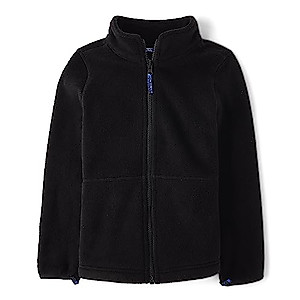 The Children's Place Boys' Heavy 3 in 1 Winter Jacket, Wind Water-Resistant Shell, Fleece Inner, Black | Space Cube_Black