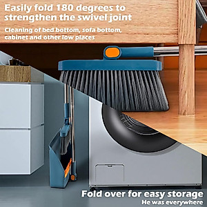 Broom and Dustpan Set,Brooms for Sweeping Indoor,Broom with Dustpan Combo Set,Dust Pan,Dust Pan and Brush Set,Broom Dustpan Set