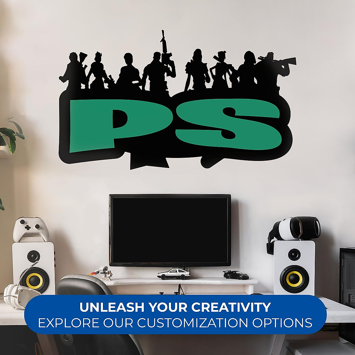 Wall Decor Famous Game Custom Name I Nursery Wall Decal for Boy Room Decorations I Wall Sticker for Bedroom I Multiple Options for Customization (Wide 30"x 16" Height)