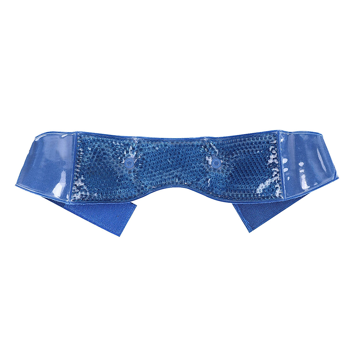 Hot Cold Jaw and Forehead Ice Pack by FOMI Care | Flexible Gel Bead Wrap for TMJ, Wisdom Teeth, Oral and Facial Surgery, Dental Implants, Migraine, Headache, Chin and Tooth Pain | Adjustable (Blue)