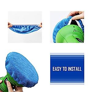 UTSAUTO 6Pcs Car Polisher Pads 9-10 Inches Microfiber Polishing Bonnet Pads Cover Car Buffer Bonnet Car Wax Polisher Kit