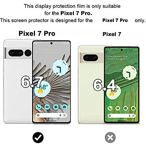 UIYTRAESTING [2+2 Pack] for Google Pixel 7 Pro Screen Protector Include 2 Pack Tempered Glass +2 Camera Lens Protector,9H Hardness,3D Curved 5G