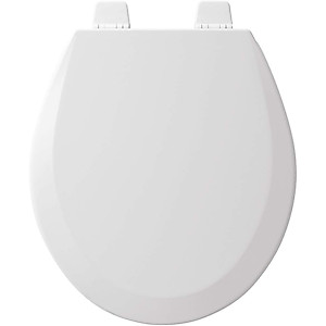 BEMIS 500TTT 000 Toilet Seat will Never Loosen and Provide the Perfect Fit, ROUND, White