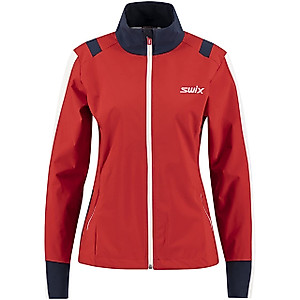 Swix Women's Infinity Windproof Water-Resistant All-Round Cross-Country Winter Jacket, Red, XX-Large