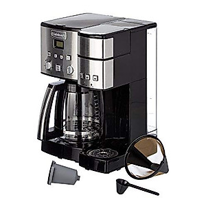 Cuisinart SS-15 Maker Coffee Center 12-Cup Coffeemaker and Single-Serve Brewer, Silver (Renewed)