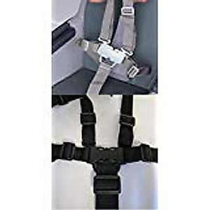 5 Point Harness Buckle Plus Straps Replacement Part for Skip Hop Tuo Convertible High Chair Seat Safety for Babies, Toddlers, Kids, Children