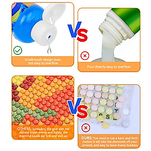 Diamond Painting Sealer 120 ML/4 OZ with Silicone Brush, 5D Diamond Art Sealer Permanent Hold Shine Effect for Protect Diamond Painting and Puzzle, Non-Toxic Glue Used by Adult and Children Safely