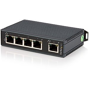 StarTech.com 5-Port Ethernet Switch - 10/100Mbps Industrial Networking Solution - IP30-rated Energy Efficient Internet Switch , TAA (IES5102)