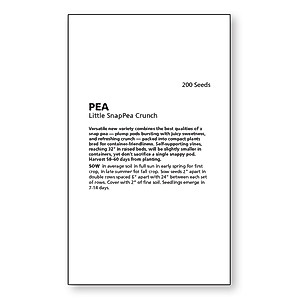 Burpee Little SnapPea Pea Seeds 200 seeds