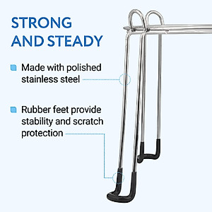 IMPRESA Extra Tall Water Filter Stand For Berkey 8" Tall by 9" Wide, Countertop Stainless Steel Stand for Most Medium Gravity Fed Water Coolers - Fills tall Glasses, Pitchers, Pots with Water