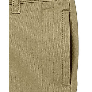 The Children's Place Baby Boys' and Toddler Stretch Chino Pants, Flax 2-Pack, 12-18 Months