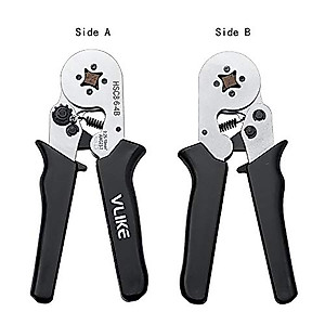 Ferrule Crimping Tool, VLIKE Wire Crimper Pliers with 1200 Terminal Ferrules Connector Sleeves for Stripper Wiring Projects