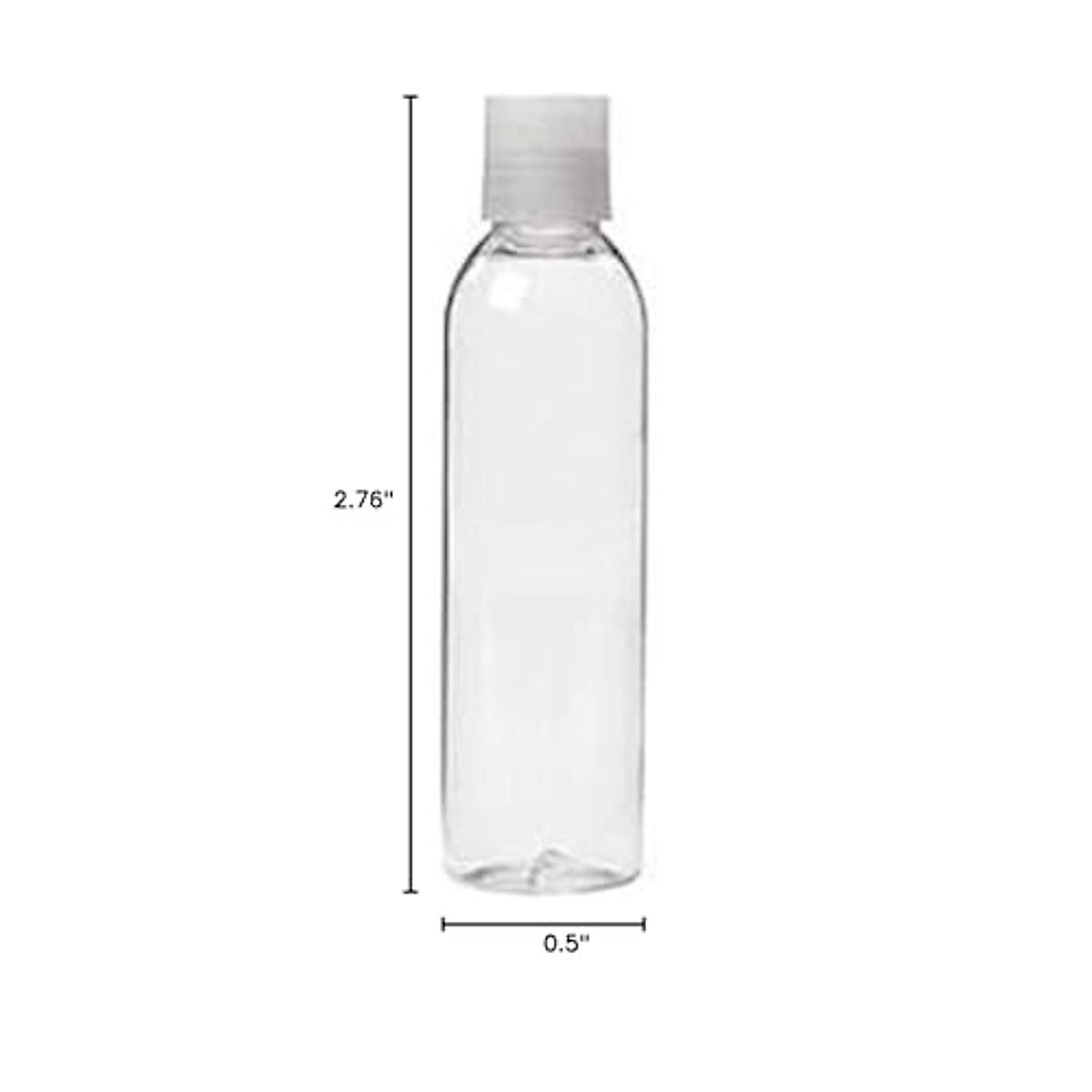 6 Oz Clear Dispensing Bottles with Natural Flip Up Disc Caps, 180ml EMPTY Plastic SQUEEZE BOTTLE for Gel, Lotion, Shampoo by Grand Parfums (Pack of 3)