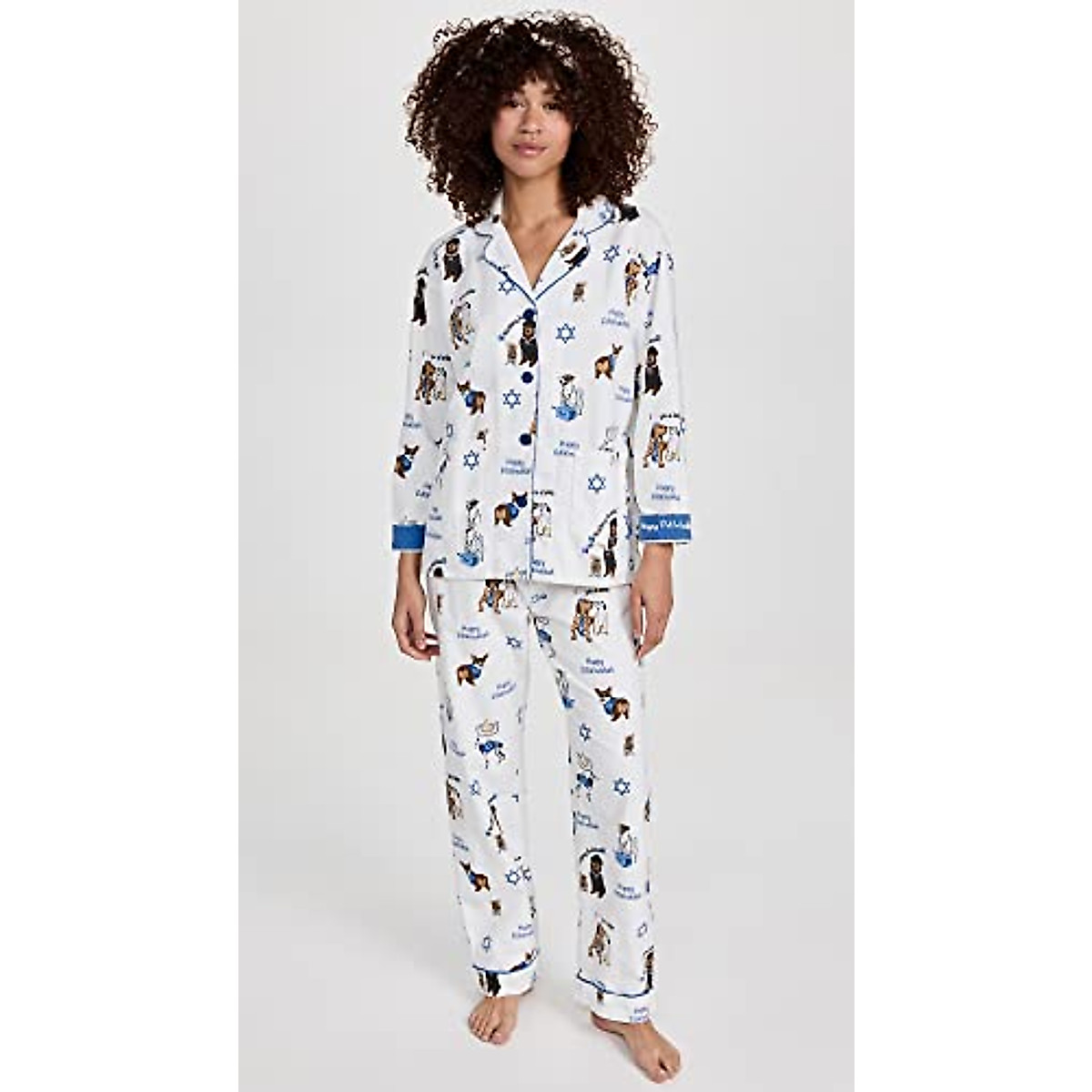 PJ Salvage Women's Loungewear Flannels Pajama Pj Set, Ivory, Large