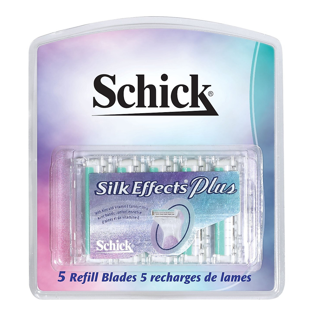 Schick Silk Effects Plus Razor Refill, 5-Count (Pack of 2)