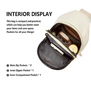 WESTBRONCO Sling Bag for Women Small Nylon Purse Lightweight Large-capacity Crossbody Bags for Travel