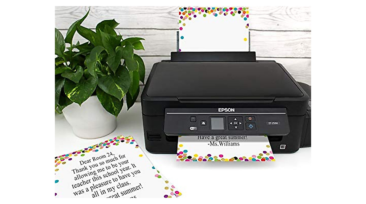 Colorful Confetti Computer Paper - 50 Sheets for Fun