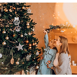 Wooden Personalized Christmas Ornaments with Name Family Christmas Ornaments for Kids Christmas Ball Ornaments Christmas Tree Ornaments Christmas Balls Custom Christmas Ornament with Name