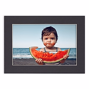 8x10 Mat for 16x20 Frame - Precut Mat Board Acid-Free Black 8x10 Photo Matte Made to Fit a 16x20 Picture Frame, Premium Matboard for Family Photos, Show Kits, Art, Picture Framing, Pack of 1 Mat