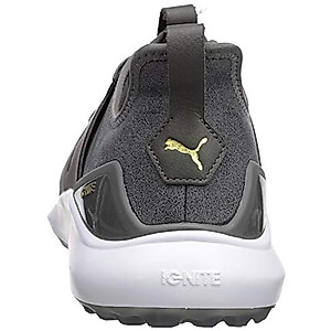 Puma Golf Men's Ignite Nxt Lace Golf Shoe, Quiet Shade-Puma Team Gold-Puma Black, 10.5 M US