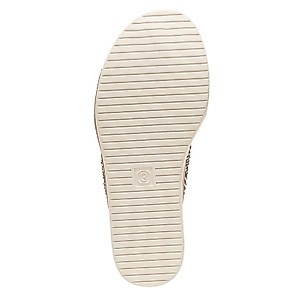 BZees Womens Resort Cork Strappy Wedge Sandal, Black Natural, 7.5 Wide US