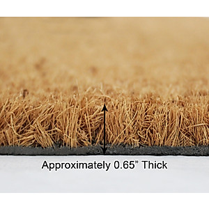 IRONGATE Welcome Doormat - Non Slip Dirt Trapping Chevron Tile Print Coco Coir Door Mat - Low Profile Front Doormat - Indoor Outdoor Durable Easy Clean High Traffic Area Patio Entryway Doormat -17x30