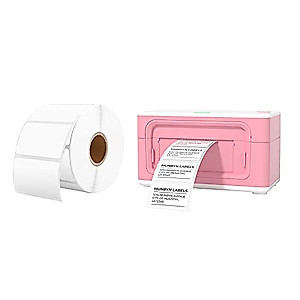 MUNBYN Pink Label Printer, Shipping Label Printer for Shipping Packages & Small Business, 2.25 Inch x 1.25 Inch Direct Thermal Labels